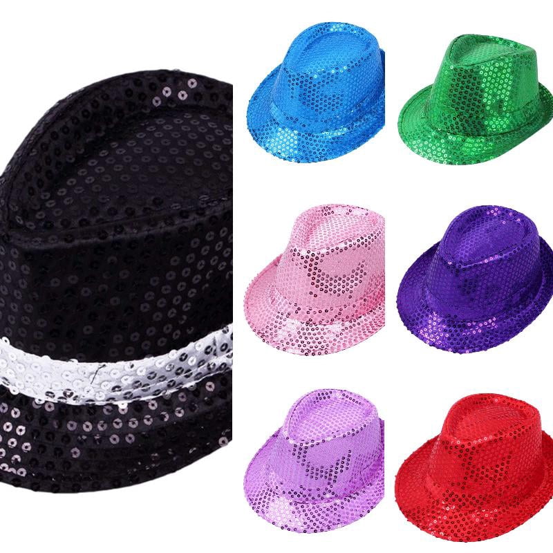 AJGRHE Sparkly Sequin Top Hat For Kids Performance Dance Party Stage ...