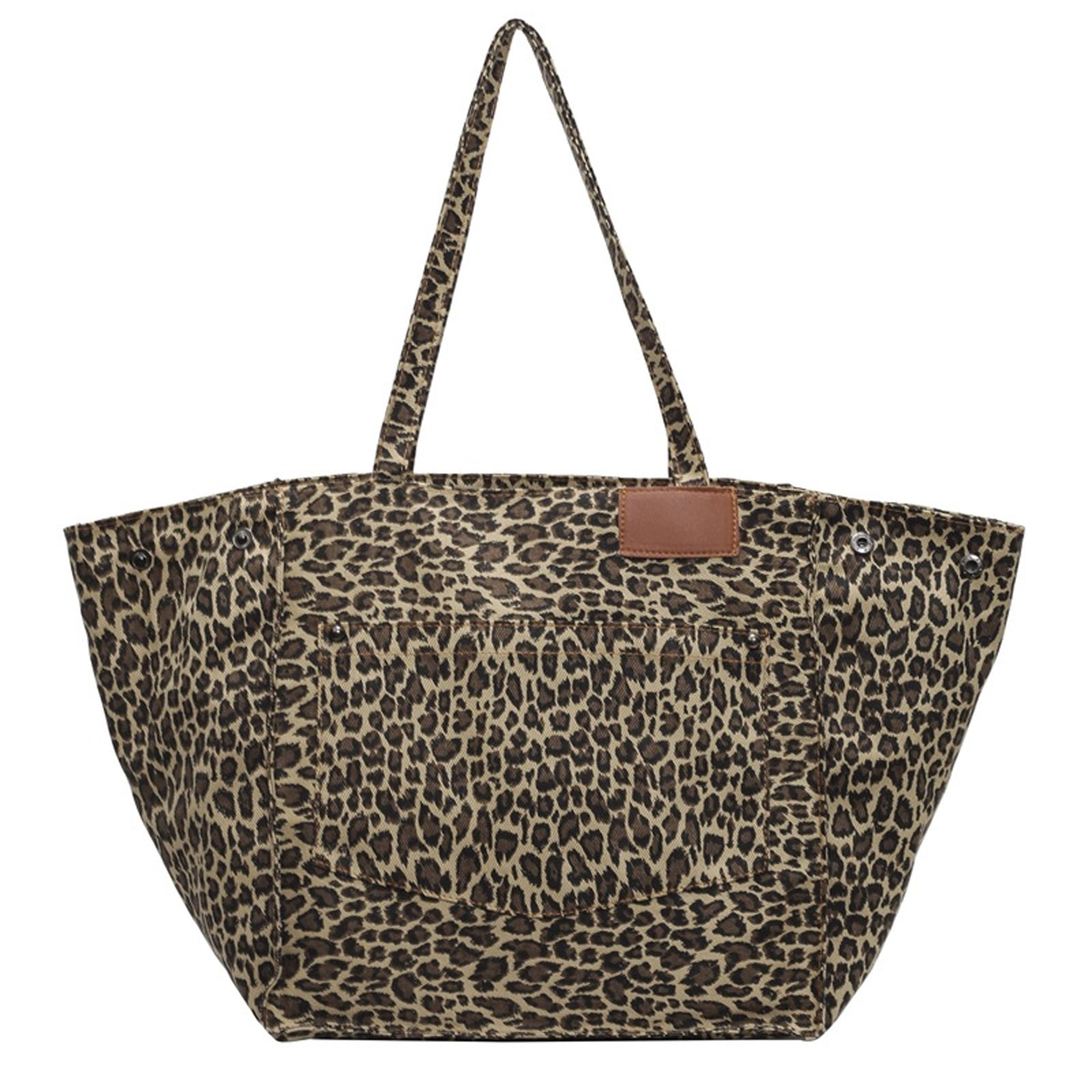 AJGRHE Stylish Leopard Print Tote Bag for Women Spacious Shoulder Carry ...