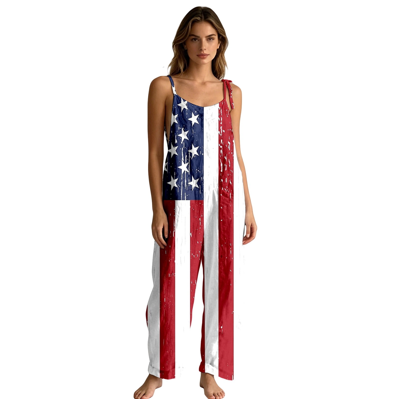 AJGRHE Summer Rompers for Women Floral Beach Sleeveless Shorts Overalls ...