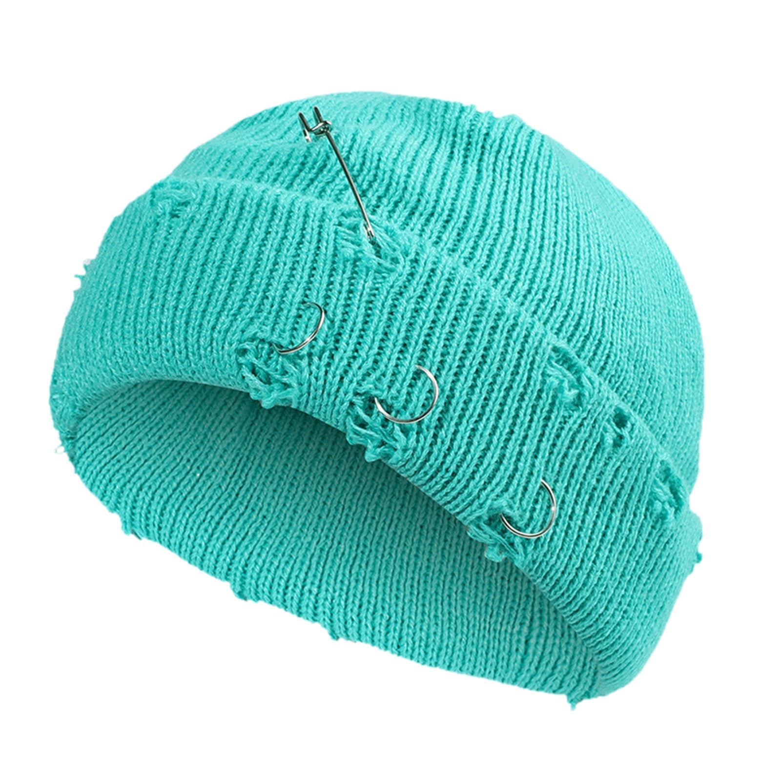 AJGRHE Unisex Outdoor Solid Hole Knitted Beret Sunscreen Running Sports ...