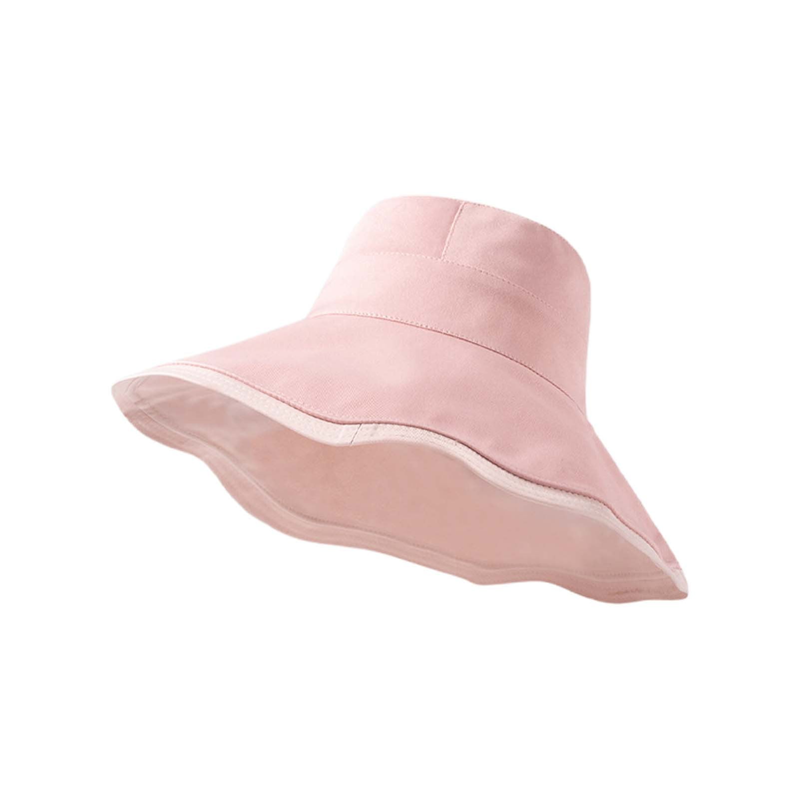 AJGRHE Wide Brim Reversible Fisherman Hat For Women Summer Sun Beach ...
