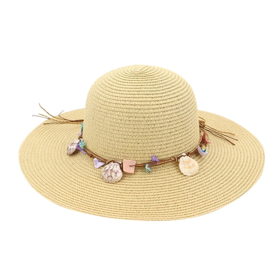 AJGRHE Wide Straw Beach Hat For Women Fashion Casual Sun Lady Baseball ...