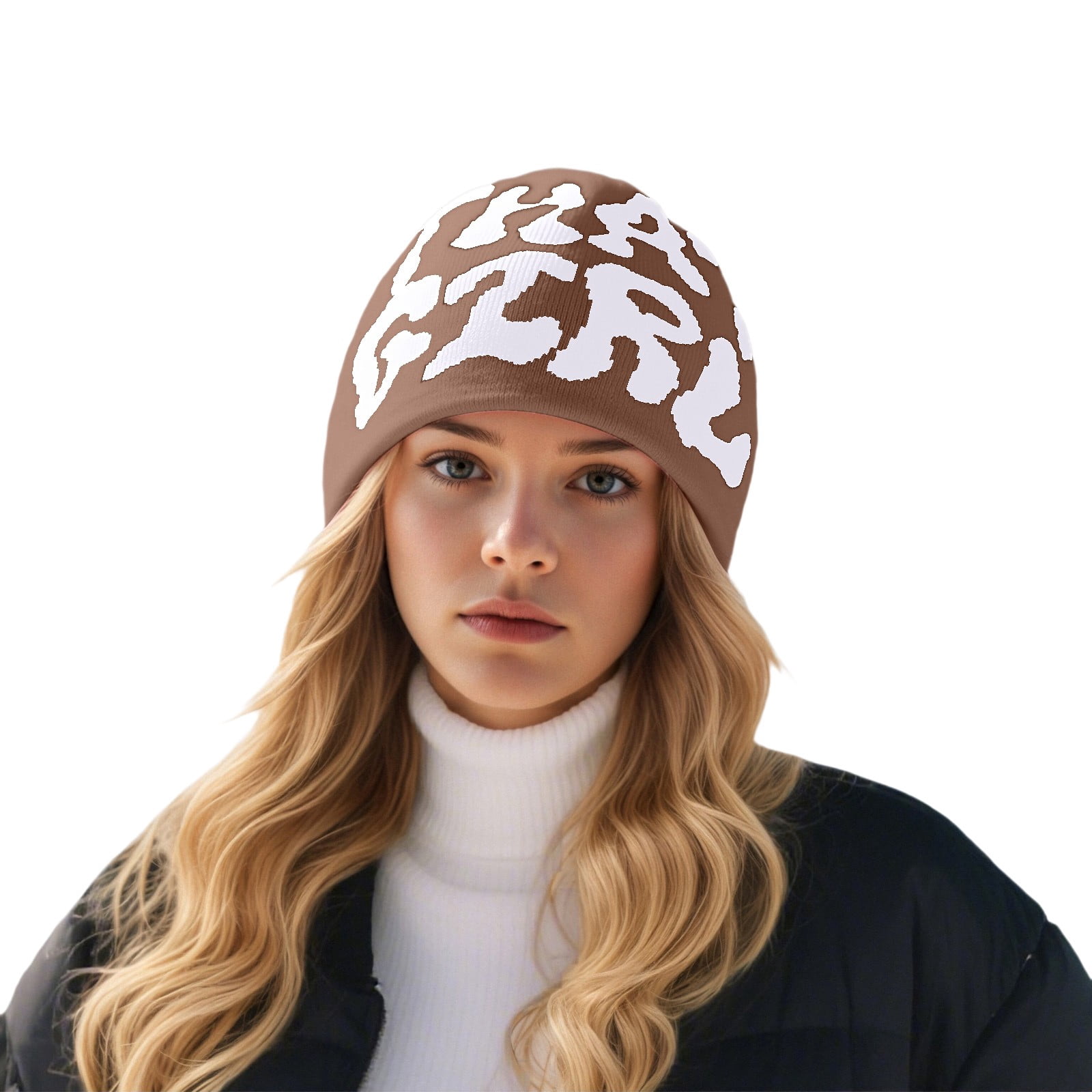 AJGRHE Winter Unisex Fashion Knit Hat With Ear Warm Thick Stylish ...