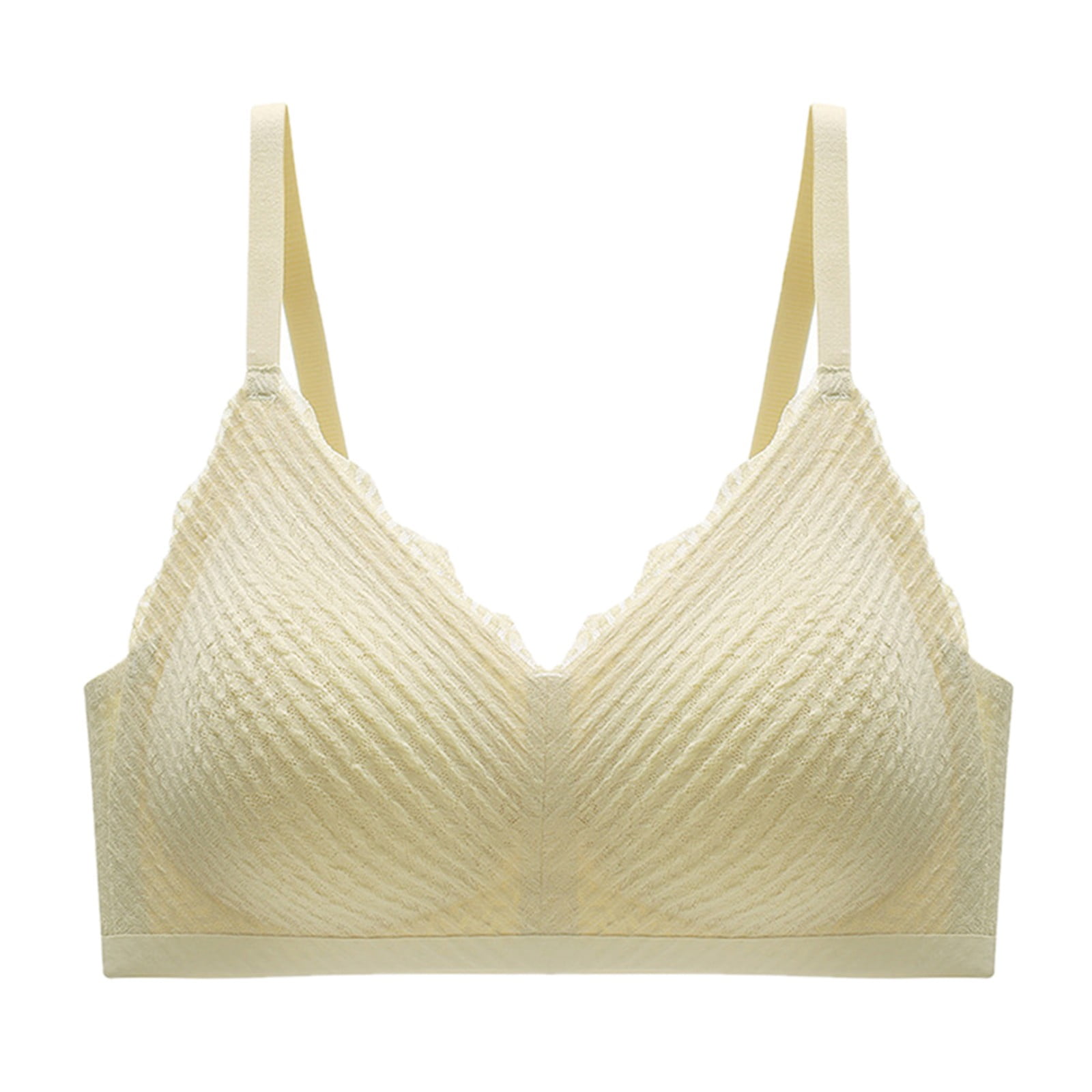 AJGRHE Women Smooth Finish Bra Summer Comfort Lace Strap Latex ...