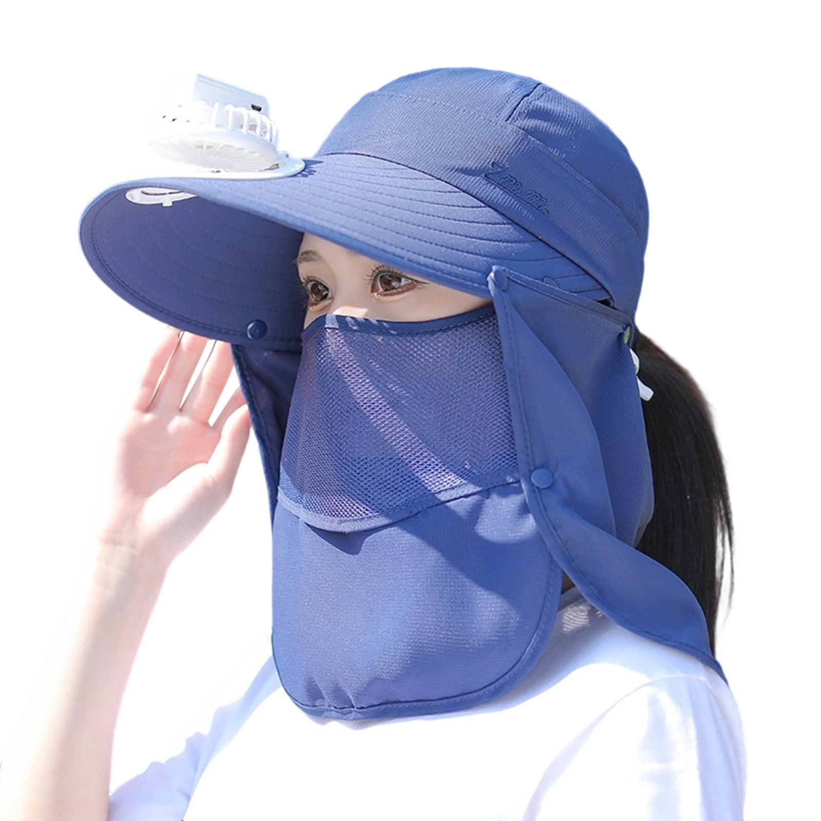 AJGRHE Women Wide Brim Sun Hat UPF 50+ Summer Beach Outdoor Boonie Cap ...