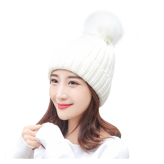 AJGRHE Women Winter Hats Thick Cable Women Hat Warm Lined Knitted Soft ...