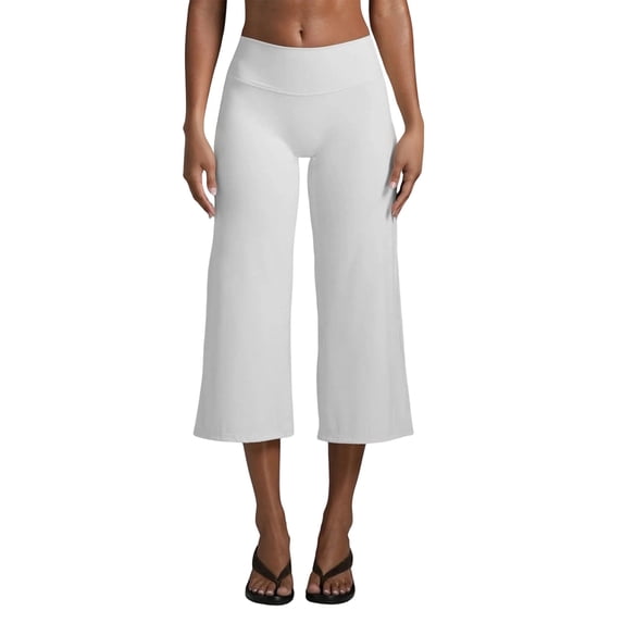 AJGRHE Women's Casual Capri Pants High Waist Workout Straight Leg ...