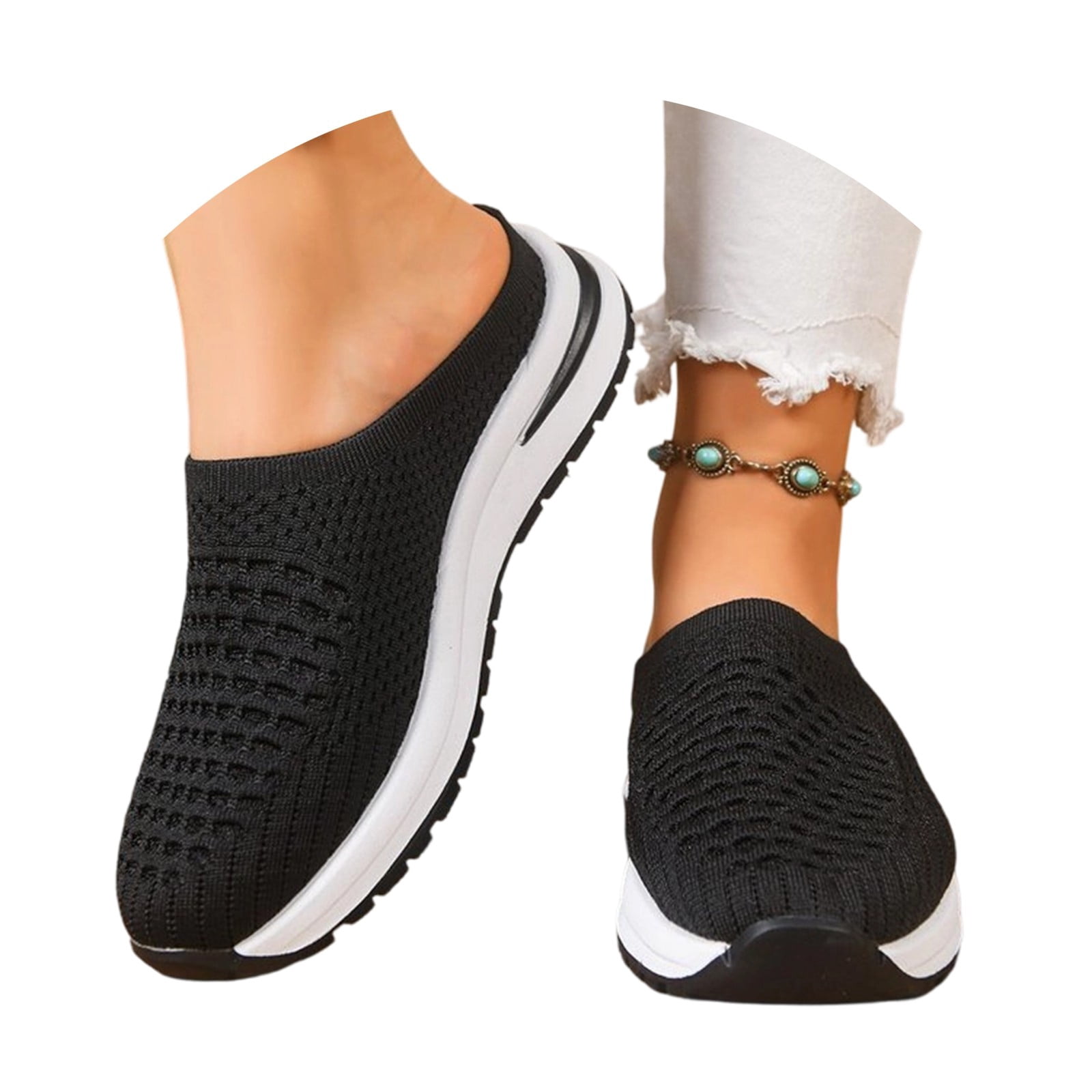 AJGRHE Women's Casual Shoes Breathable Mesh On Sneakers Lightweight ...