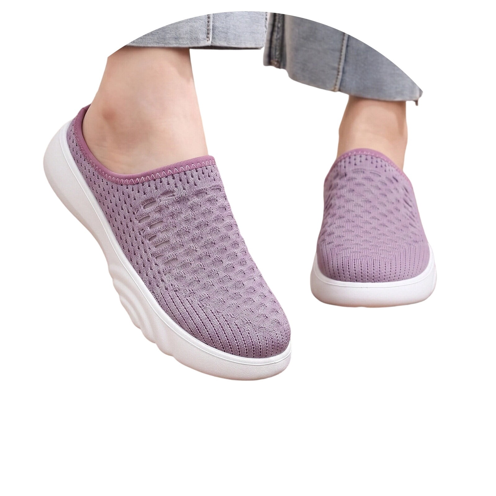AJGRHE Women's Casual Shoes Lightweight Summer Outdoor On Slipper With ...