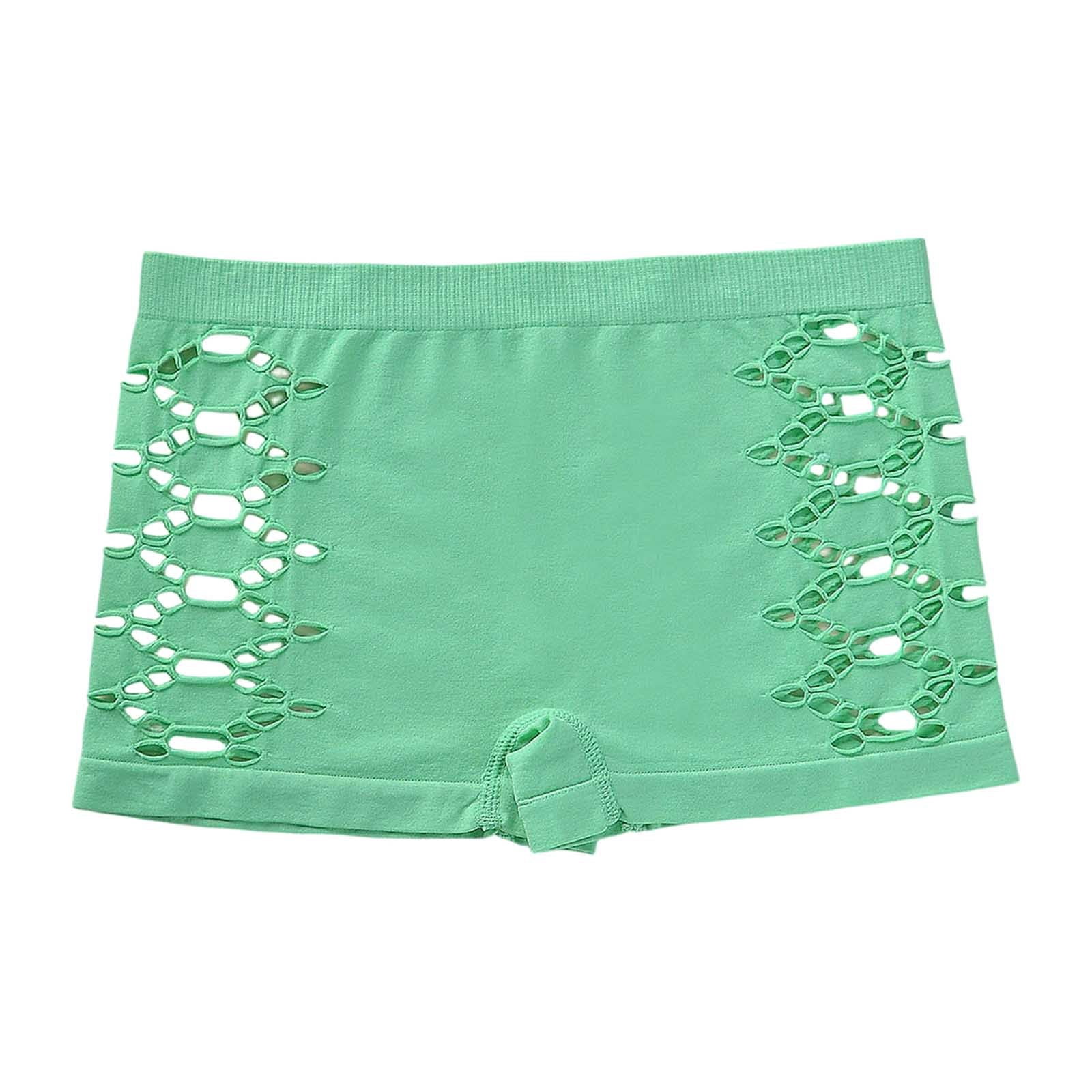 AJGRHE Women's Cut Out Mid Rise Boyshort Panties Solid Plain Criss ...