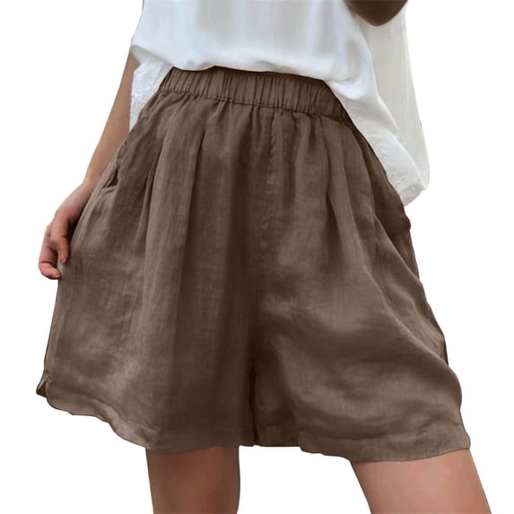 AJGRHE Women's High Waist Loose Fit Shorts For Women Summer Casual Wide ...