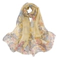 AJGRHE Women's Lightweight Floral Print/Solid Color mixture Shawl Scarf ...
