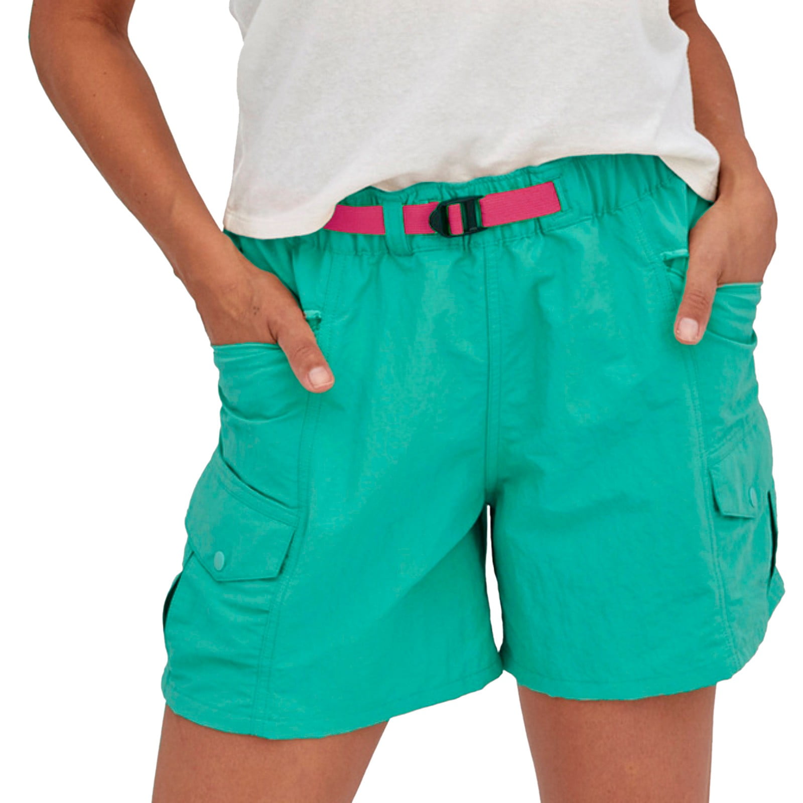 AJGRHE Women's Outdoor Everyday Cargo Shorts Summer Workout Elastic ...