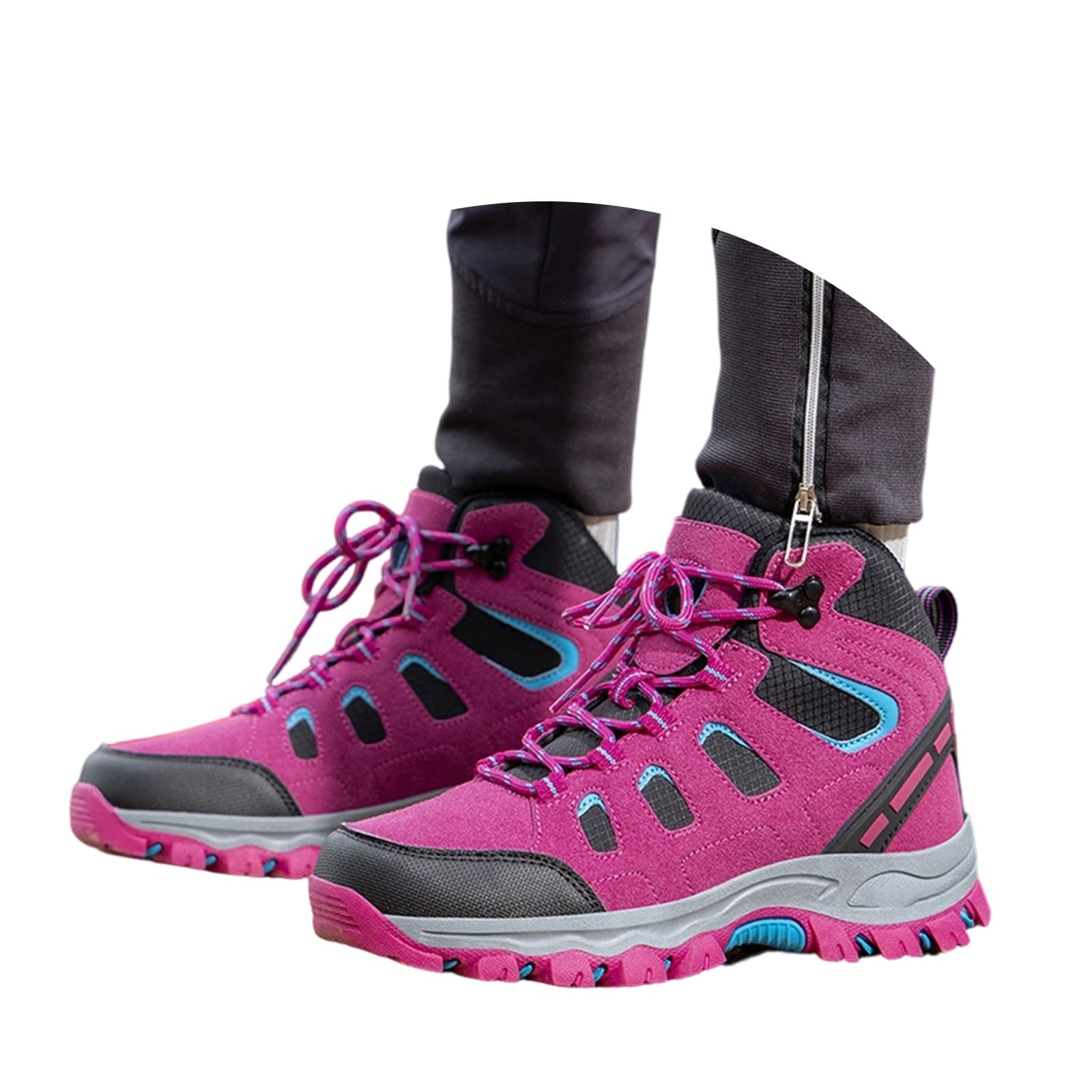 AJGRHE Women's Sneakers High Top Hiking Sneakers Lightweight ...