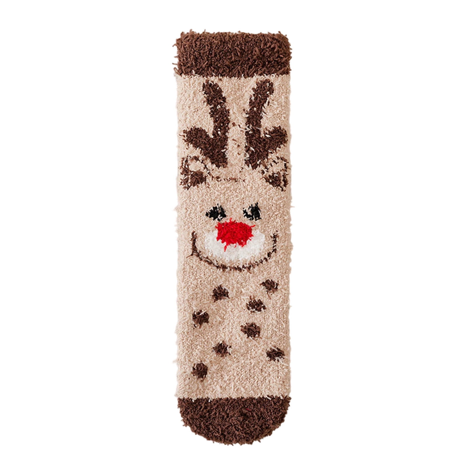 AJGRHE Women's Stockings Couples Coral Mid Calf Socks Non Shedding Warm ...