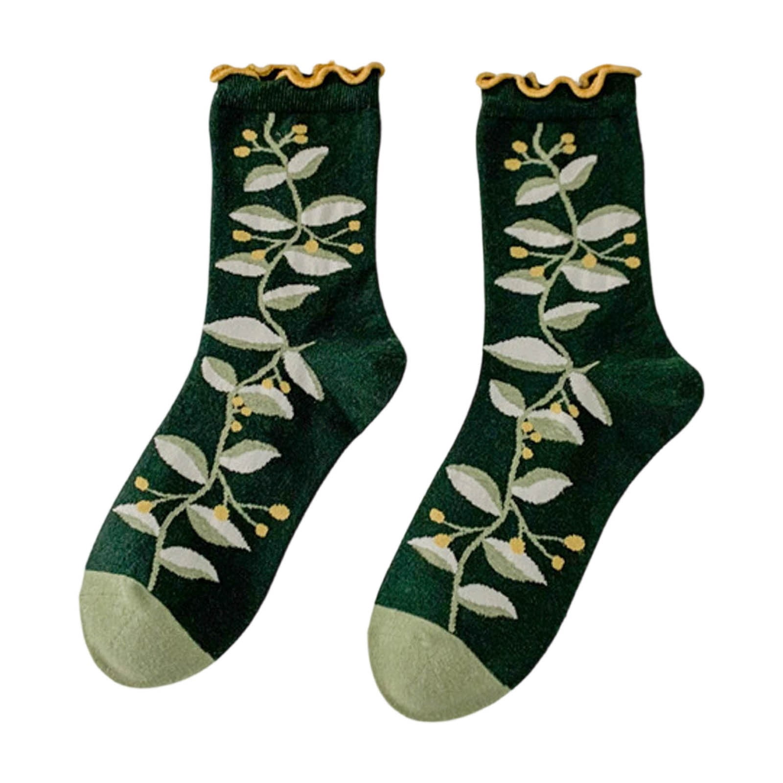 AJGRHE Women's Stockings Floral Pattern Over The Knee Socks For Cute ...