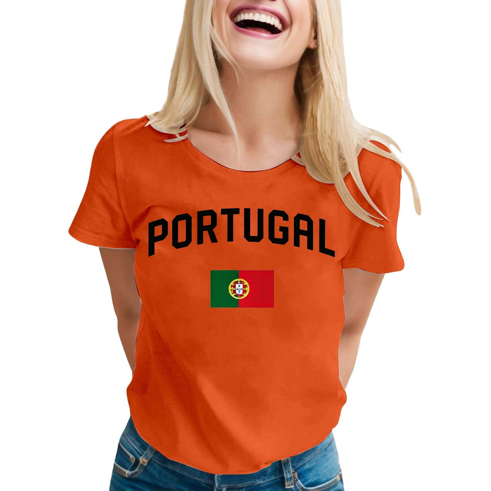 AJGRHE Women's T-Shirts Sports Themed Unisex Crew Neck T-Shirt, World ...