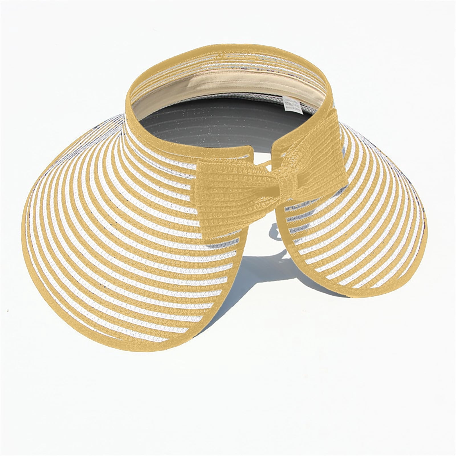 AJGRHE Women’s Wide Brim Straw Sun Hat with UPF 50+ for Beach Outdoor ...