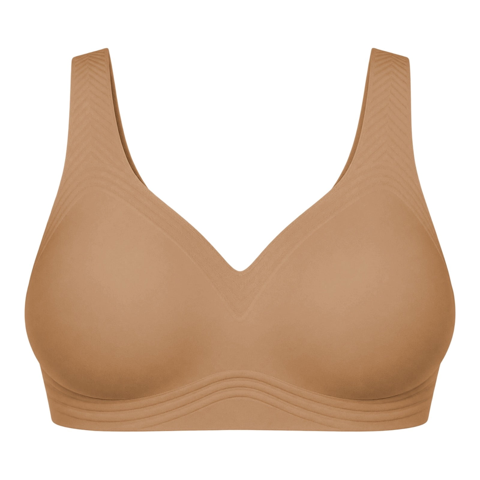 AJGRHE Women's Wireless Seamless Mold Cup Everyday Bra, Adjustable ...