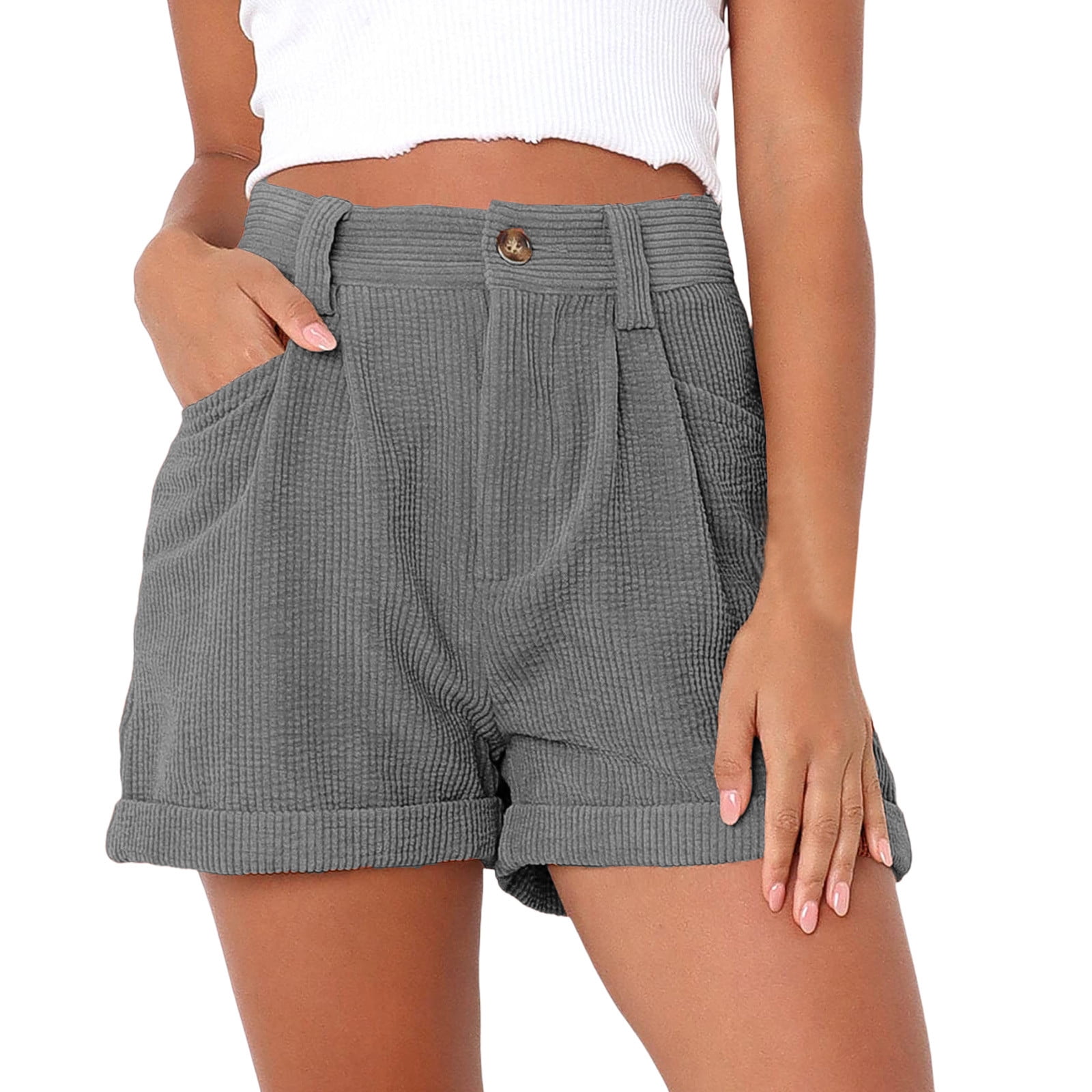 AJGRHE Womens High Waisted Beach Casual Shorts with Comfortable Fit for ...
