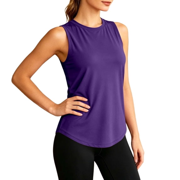 AJGRHE Workout Tank Tops for Women Racerback Loose Fit Lightweight Yoga ...