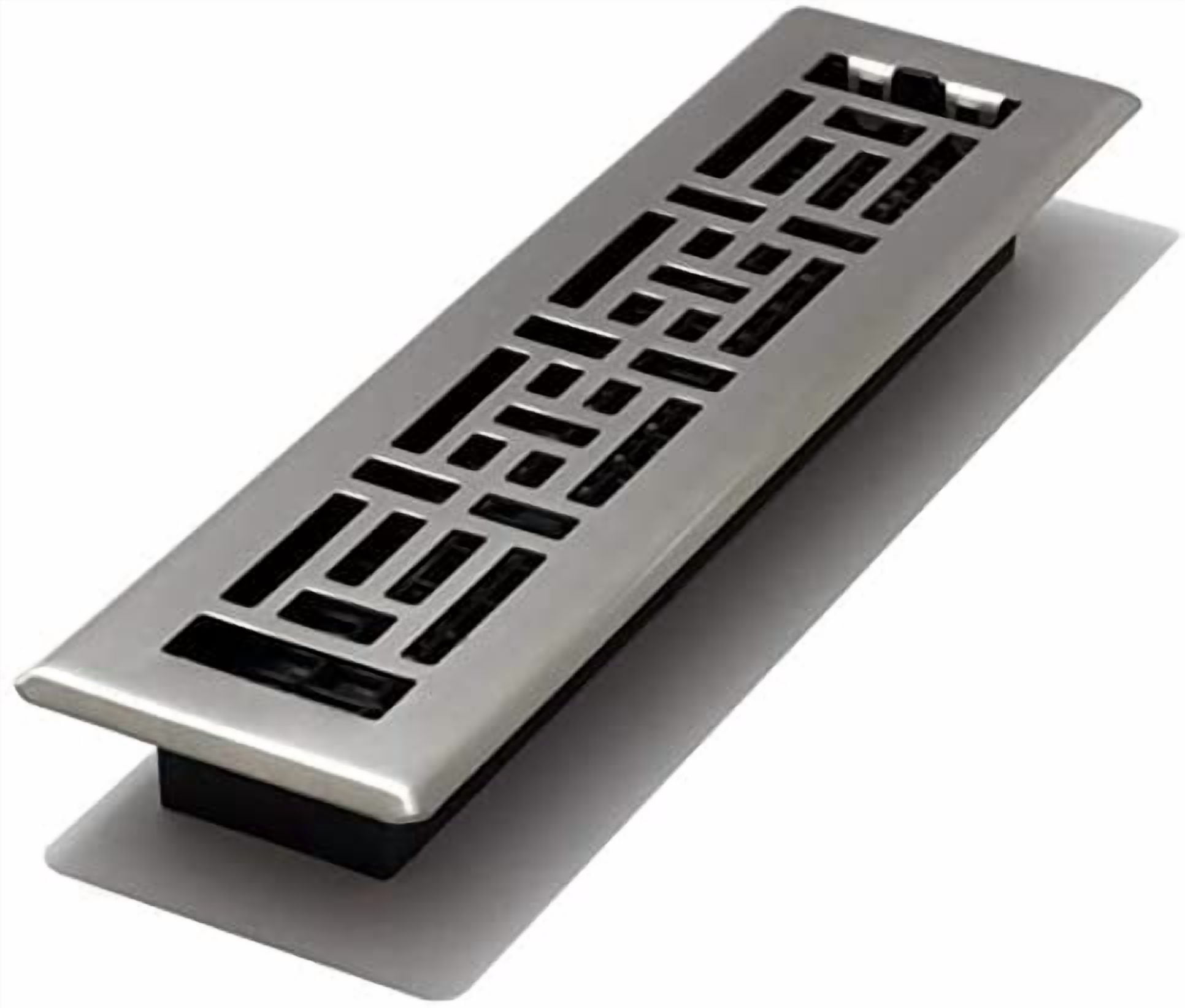 AJH212-NKL 2-Inch by 12-Inch Oriental Floor Register, Brushed Nickel ...