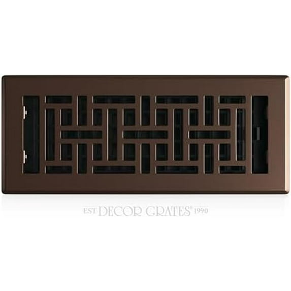 AJH412-RB Oriental Floor Register, 4x12 Inches, Rubbed Bronze Finish ...