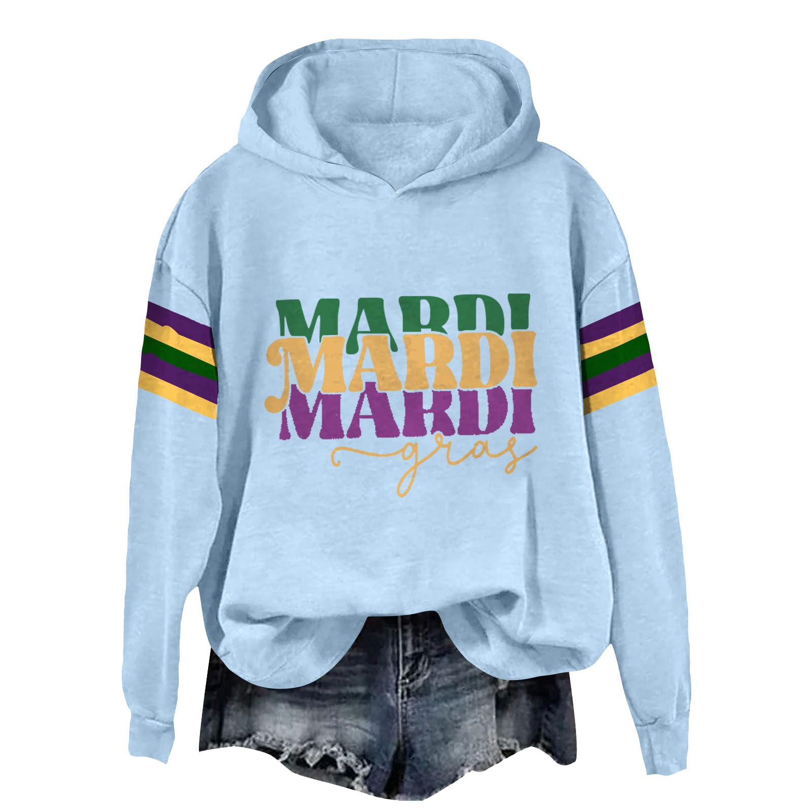 AJHSAKLt Comfrt Hoodie Ladies Fun T Shirt With Seven Point Sleeve Crew ...