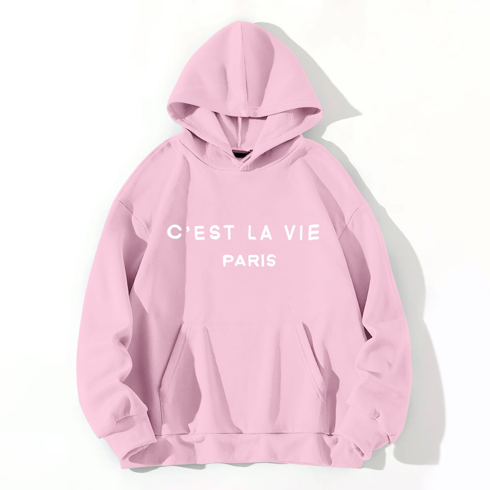 AJHSAKLt Comfrt Hoodie Women's Letter Printed Hooded Pocket Sweater ...