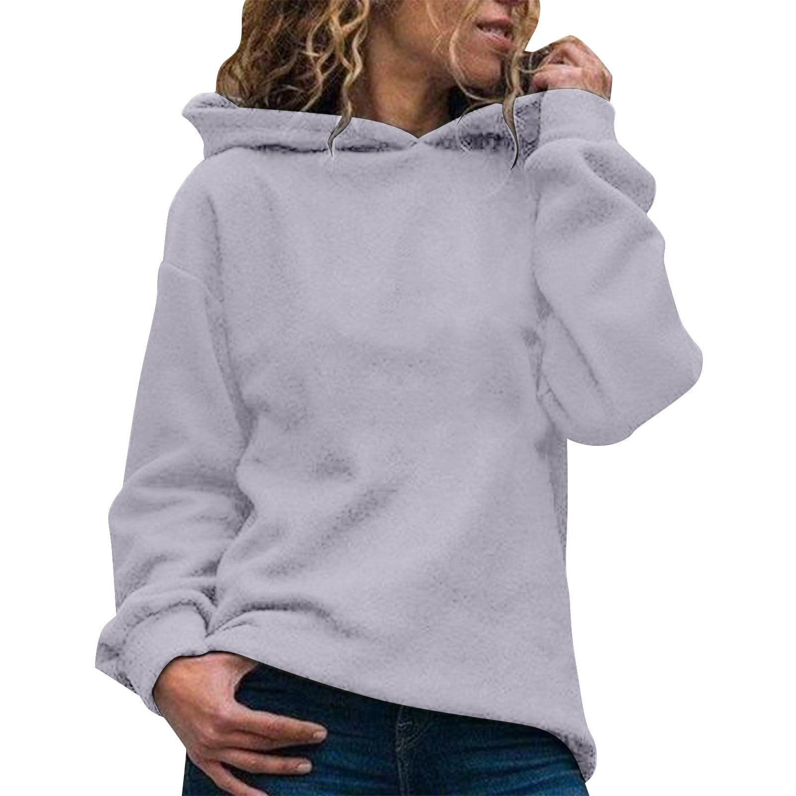 AJHSAKLt Comfrt Hoodie Women's Lightweight Long Sleeve Casual Pullover ...