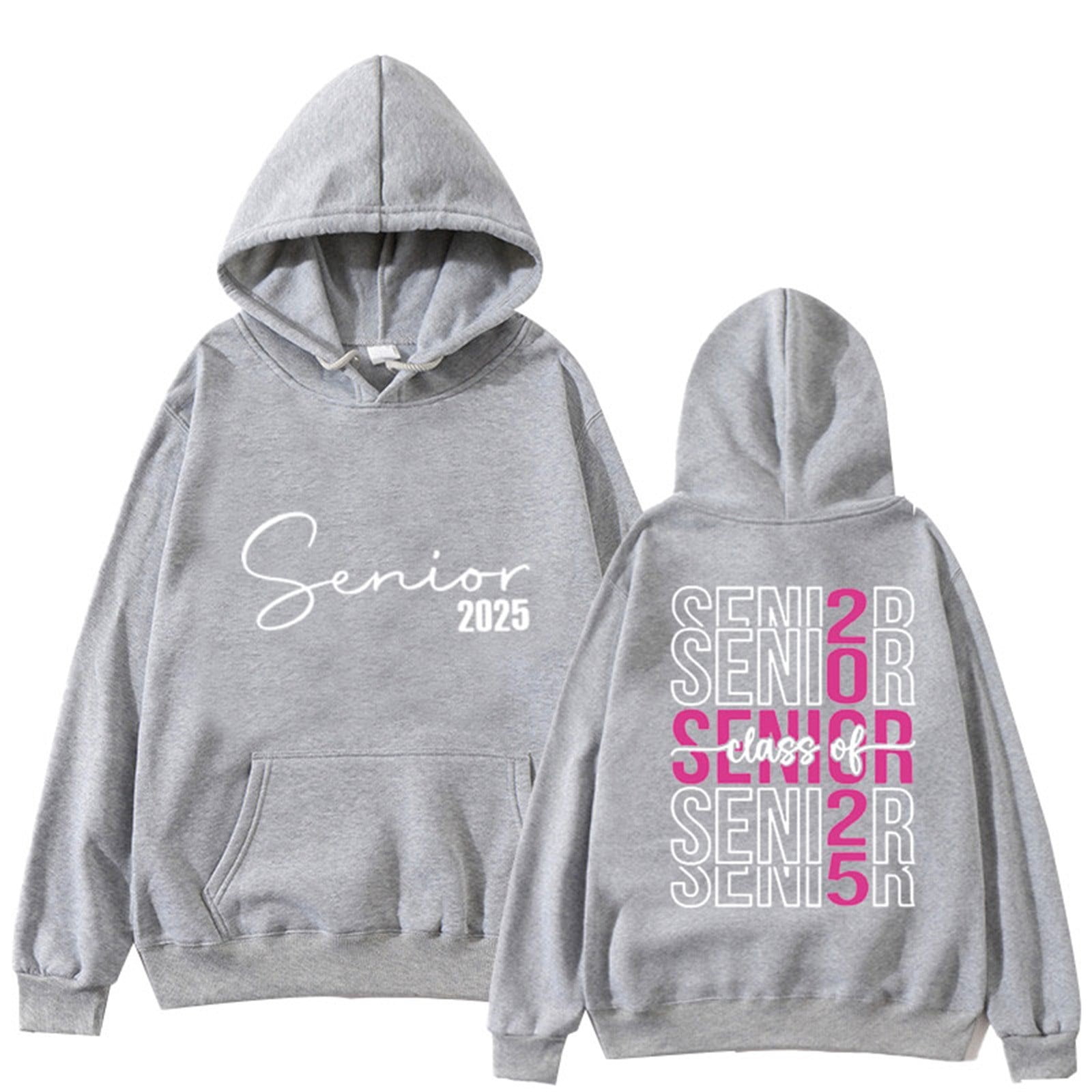 AJHSAKLt Hoodies for Teen Girls Script Heart Senior 2025 Graduate High School College Mens Women ...