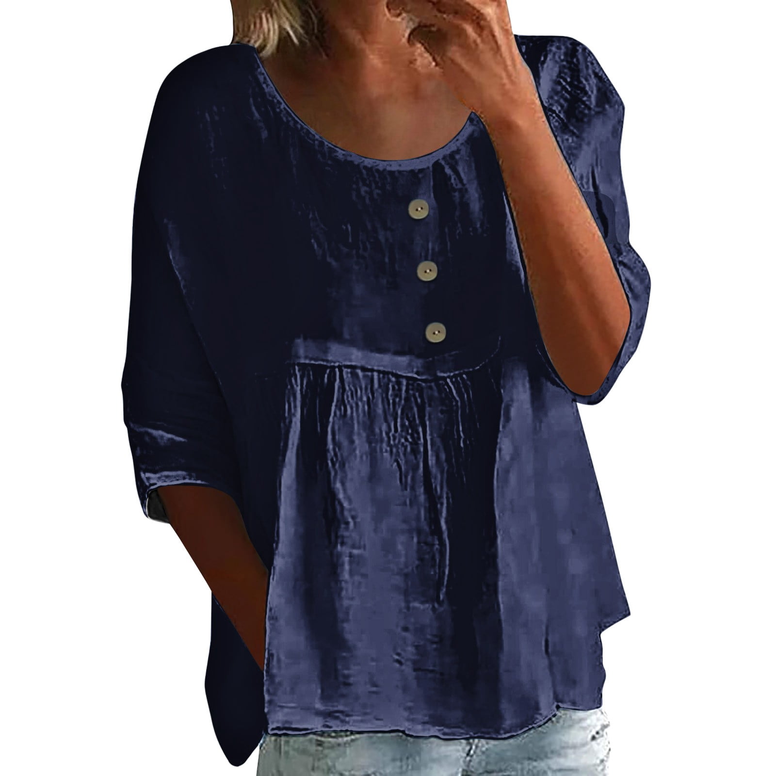 AJHSAKLt Ladies Tops And Blouses Women's Print T Shirt Half Sleeved ...