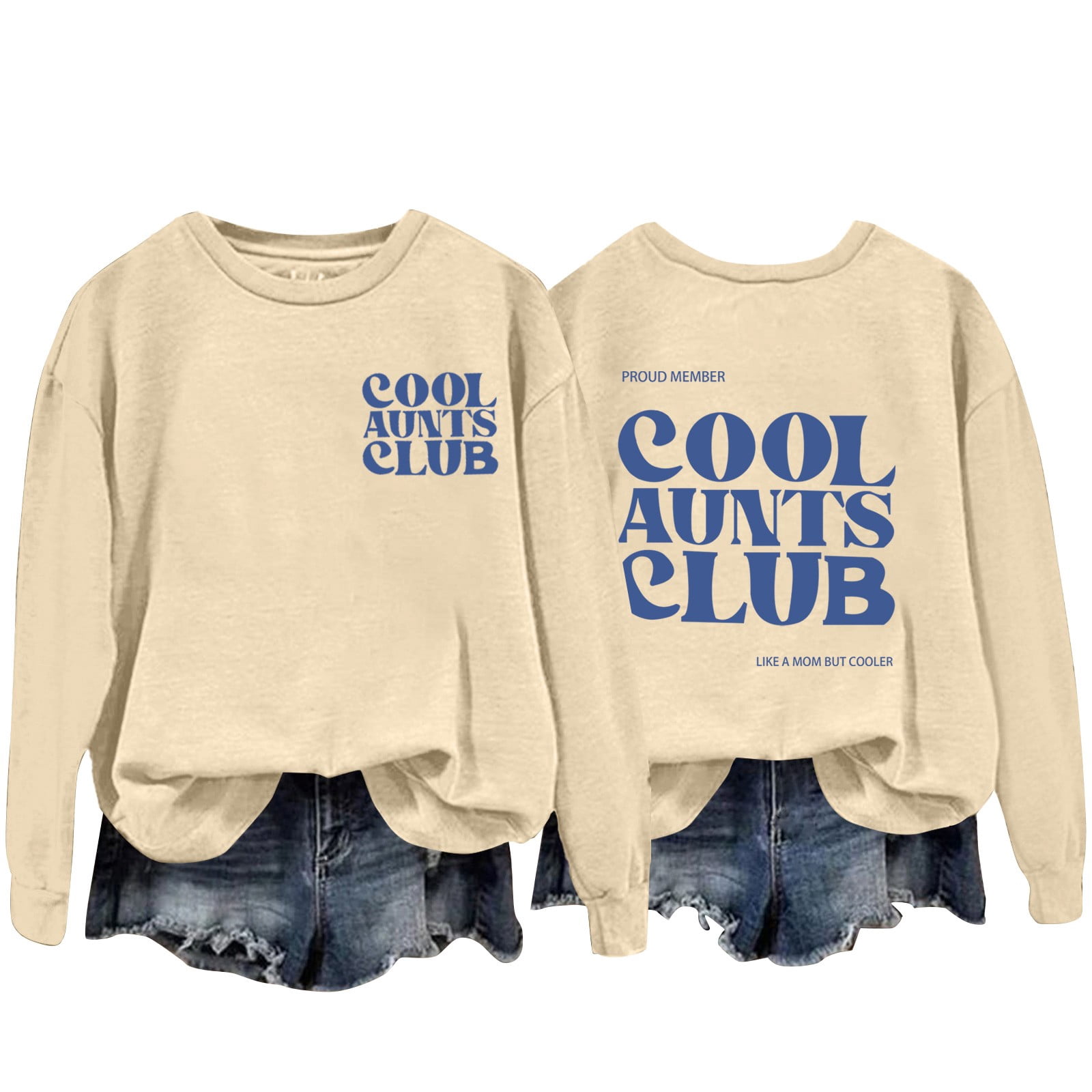 AJHSAKLt Lightweight Hoodies for Women Cool Aunts Club Sweatshirt Aunt ...