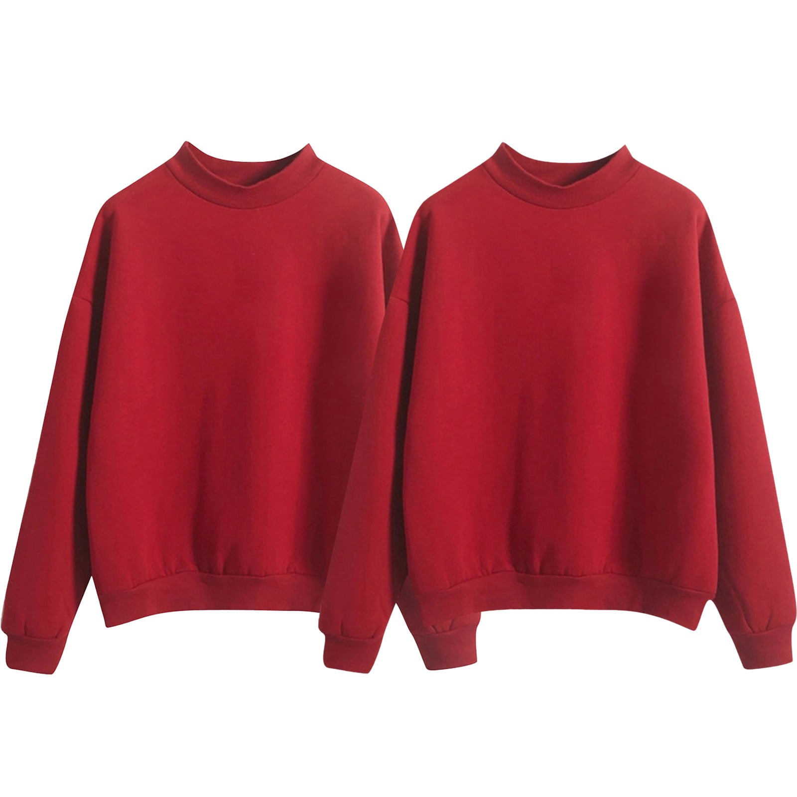 AJHSAKLt Lightweight Hoodies for Women Two Piece Solid Color Fleece ...