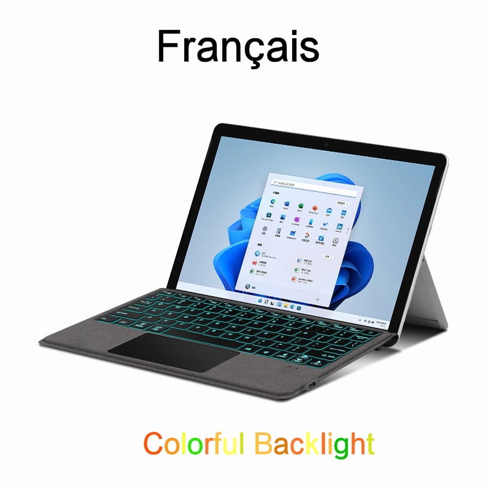 AJIUYU Magnetic Backlit Keyboard For Microsoft Surface Go 3 1 2 Tablet ...