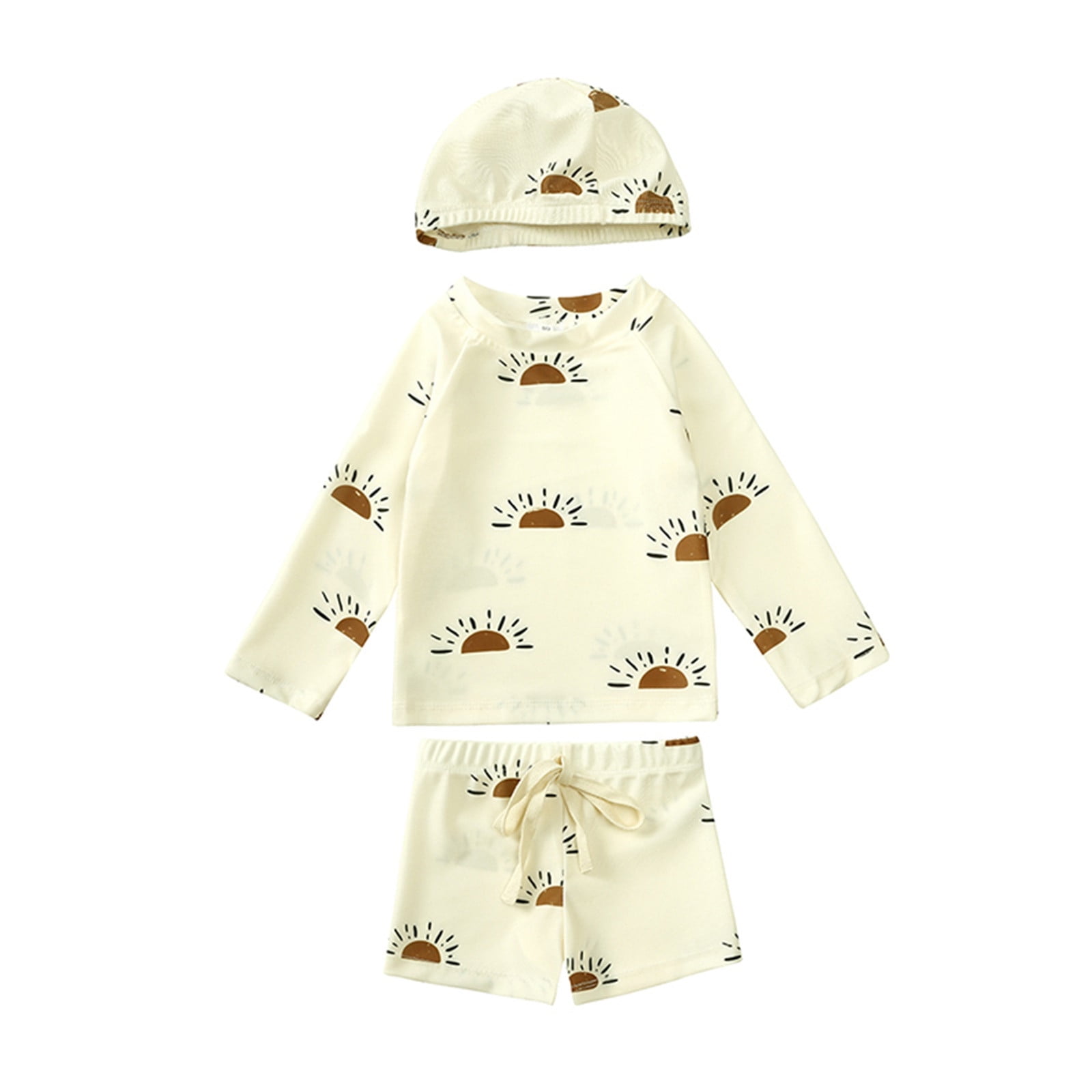 AJIWYH Baby Toddler Boys 3-Pieces Swimsuit Sets Long Sleeve Shark ...