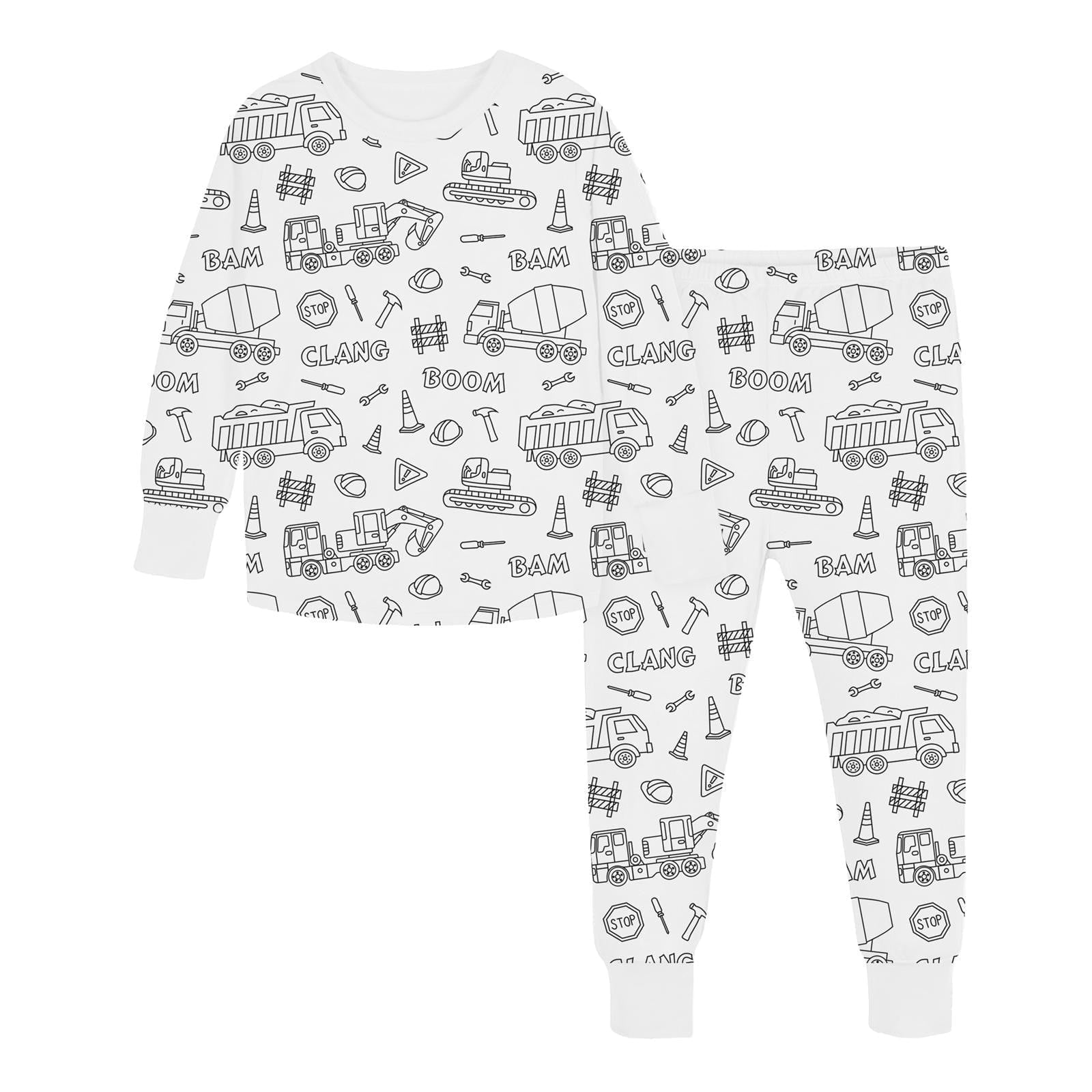 AJIWYH Colorable Pajamas for Kids, Kid DIY Hand Painted Homewear Set ...