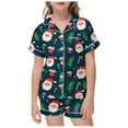 AJIWYH Girls Christmas Pajamas,Cute Satin Pajamas for Girls Silk Button ...