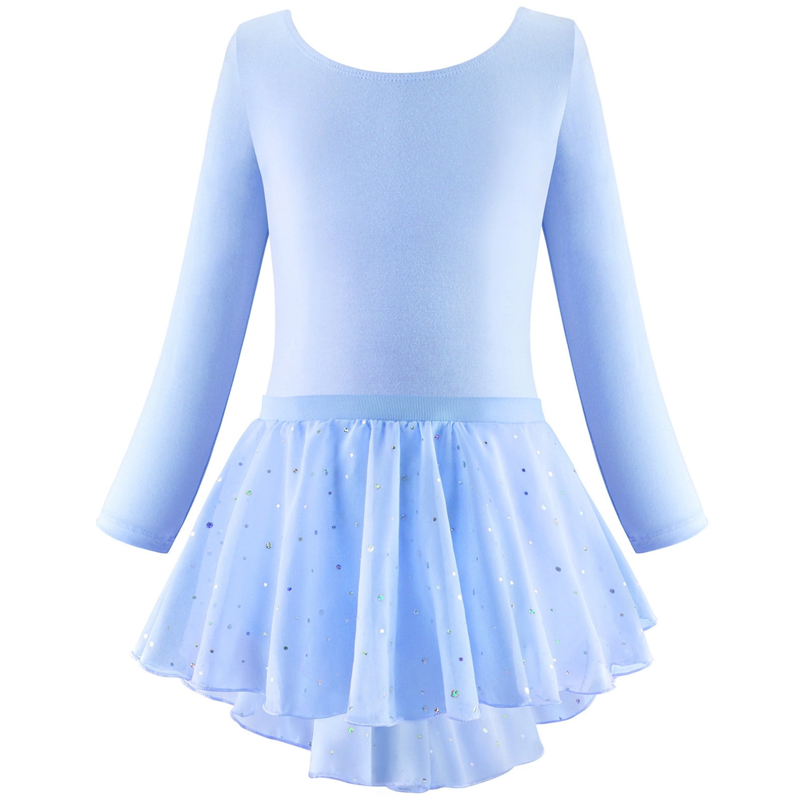 TBWNWG Girls Team Basic Long Sleeve Leotard with Skirt Kid Dance Ballet ...