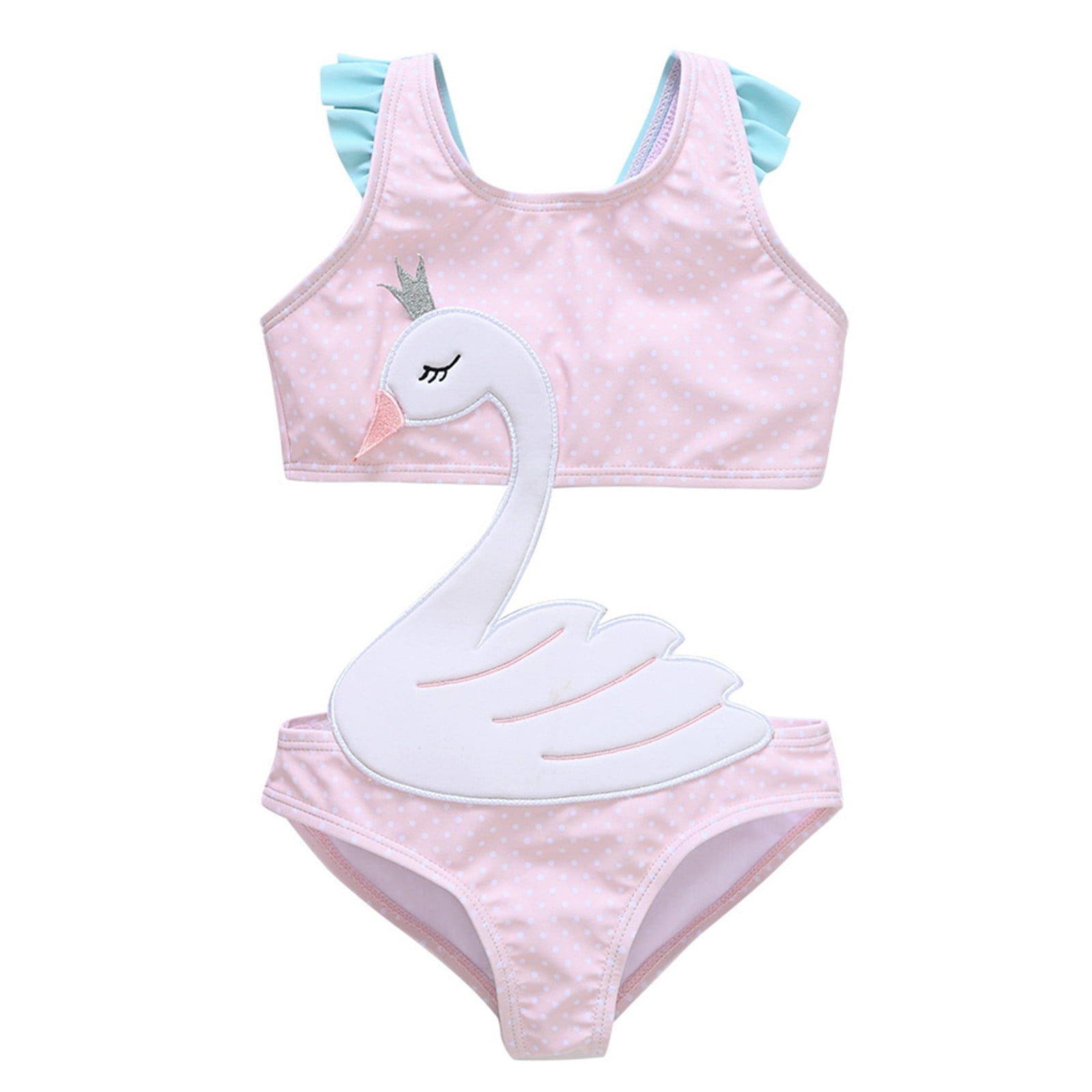 AJIWYH Kids Matching Swimsuit Set Cute Sleeveless Bathing Suit Pool ...