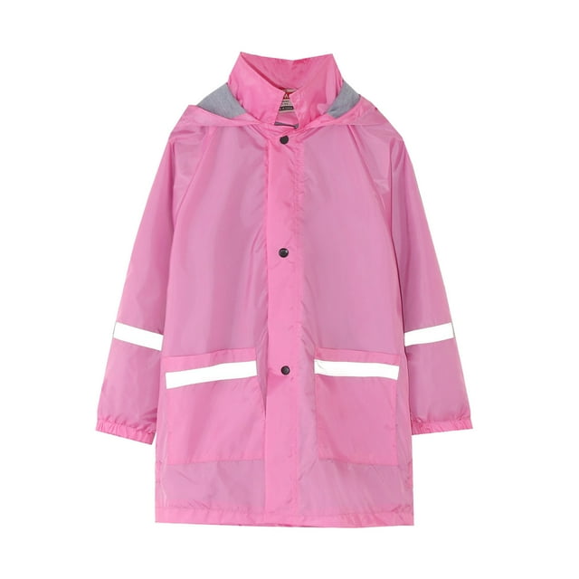 AJIWYH Kids Rain Jacket Hooded RainCoats for Girls Boys Waterproof Windproof Hot Pink,2 Years ...