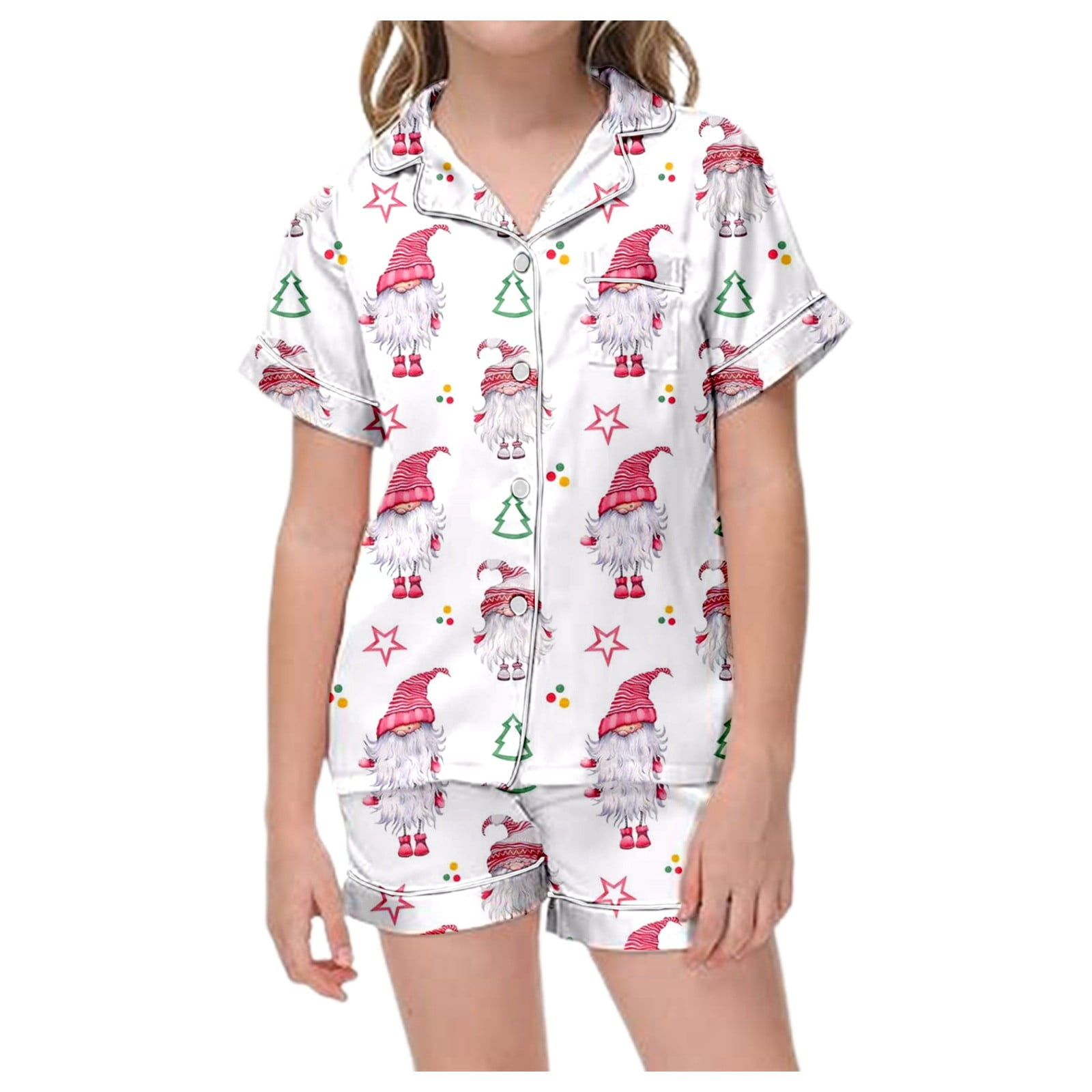 AJIWYH Silk Pajamas for Girls,Christmas Silk Satin Pajamas Loungewear ...