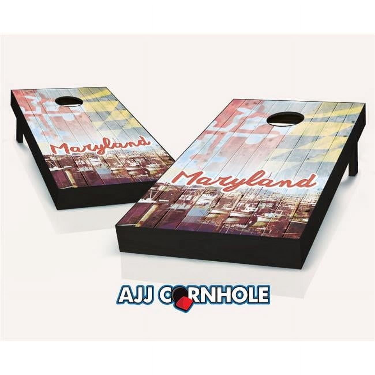 AJJCornhole 107-VintageMaryland Vintage Maryland Theme Cornhole Set ...