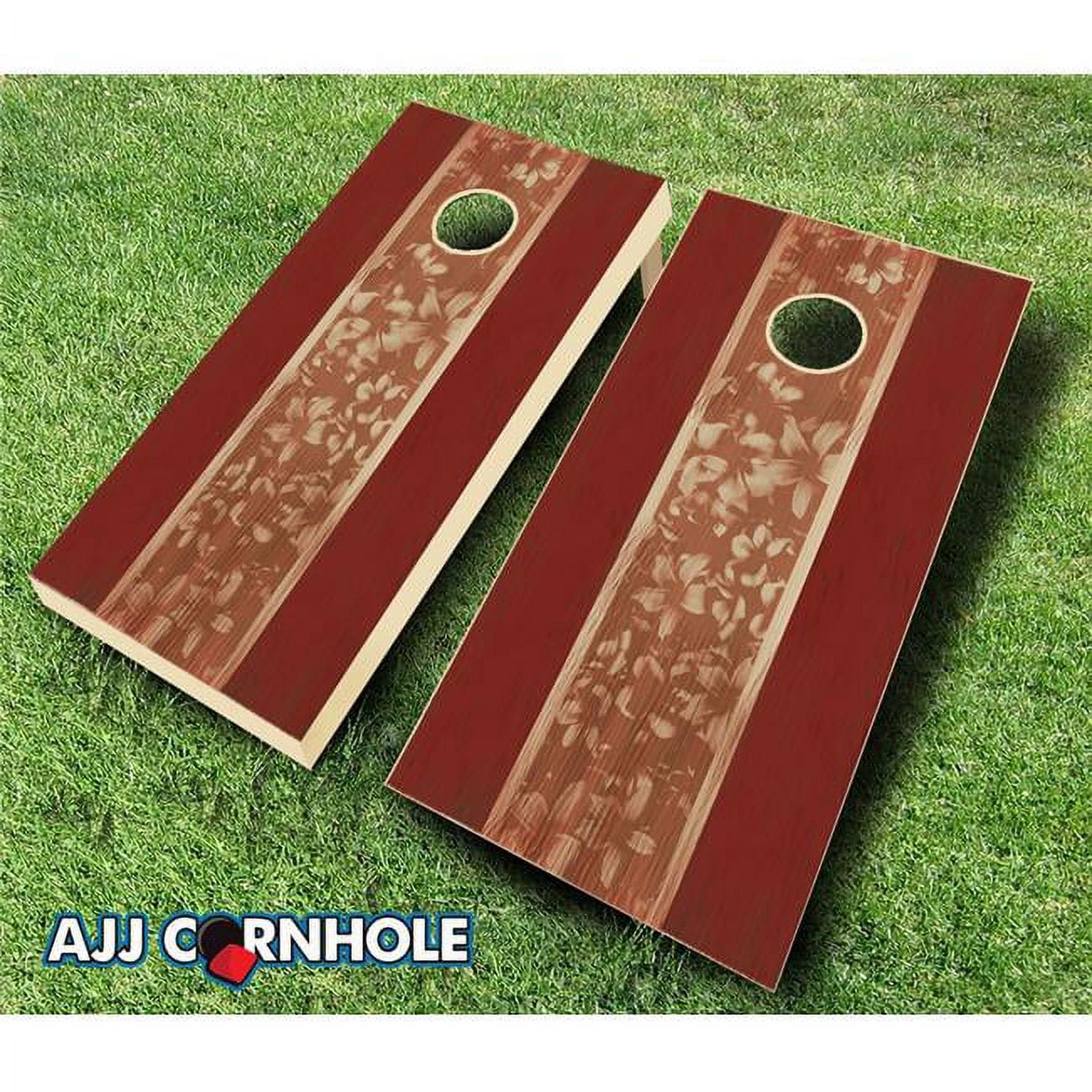 AJJCornhole 109-DistressedLuau Distressed Luau Rosewood Stained Theme Cornhole Set with Bags - 8 ...