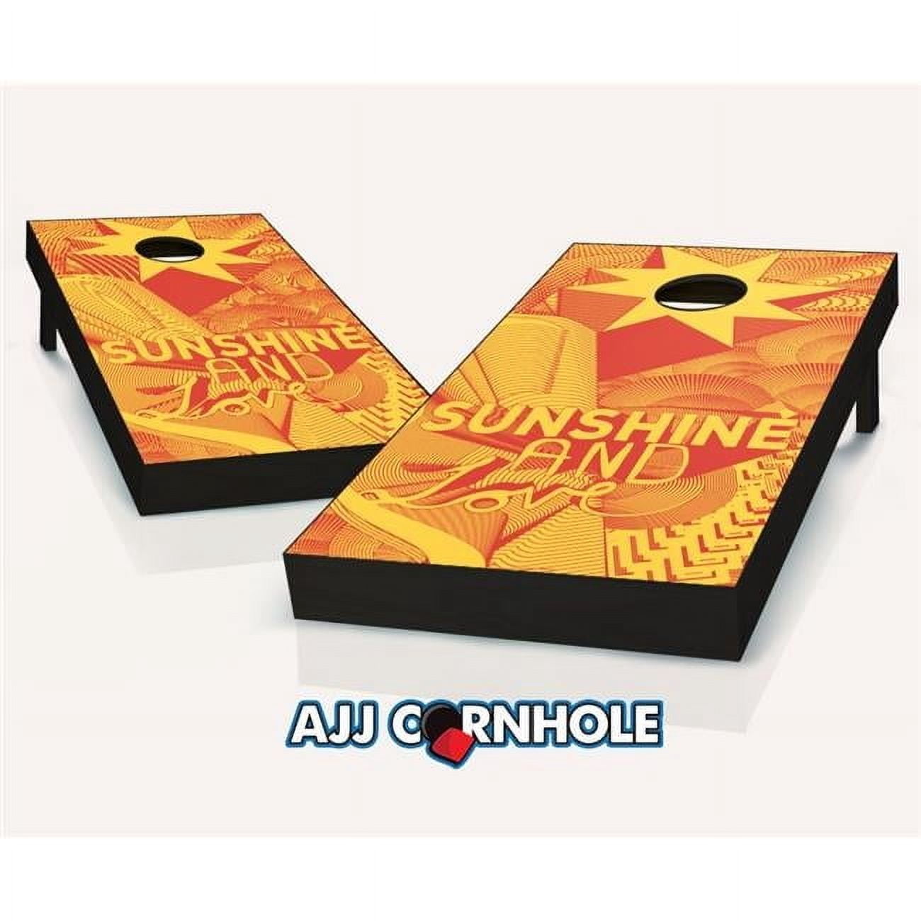 AJJCornhole 109-SunshineAndLove Sunshine & Love Ebony Stained Theme ...