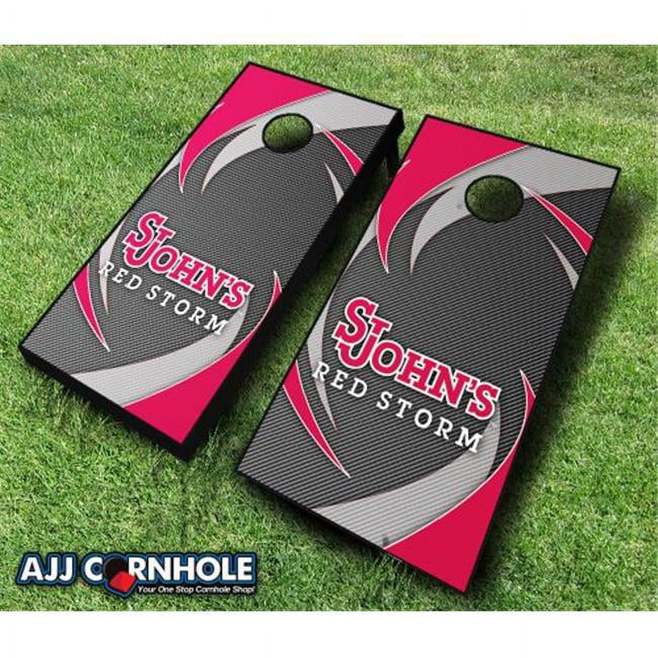 AJJCornhole St. Johns Red Storm Swoosh Theme Cornhole Set with Bags ...