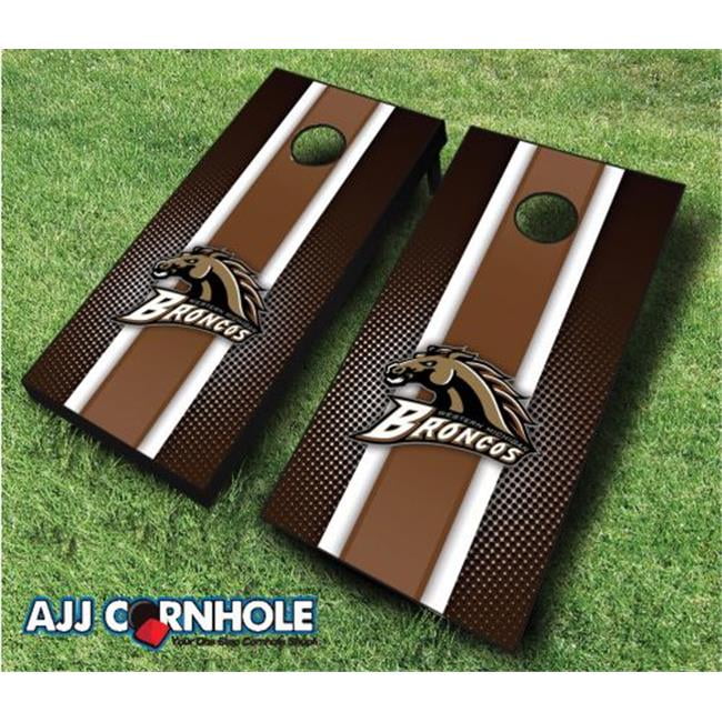 AJJCornhole Western Michigan Broncos Striped Theme Cornhole Set with ...