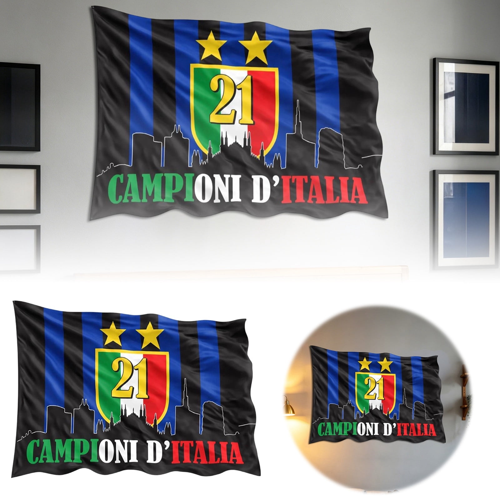 AJKHSAHDFJ Flag Milan Flag Outdoor For Garden Porch Double Print Fade ...