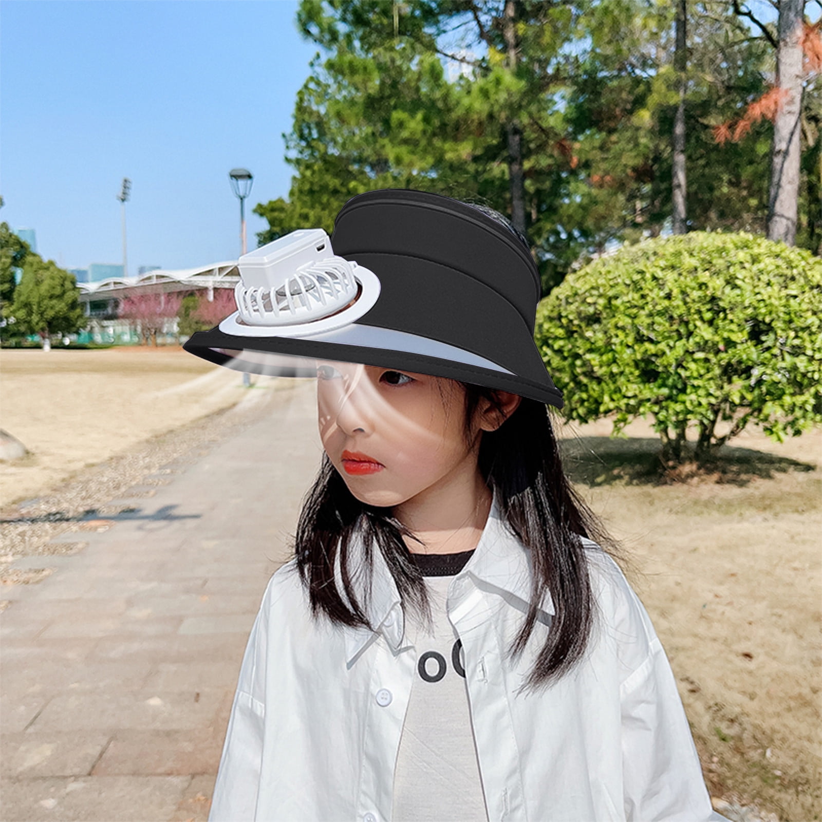 AJKSFHIU Back To School Supplies Sale!Sun Visor Hats with Fan,Sun ...