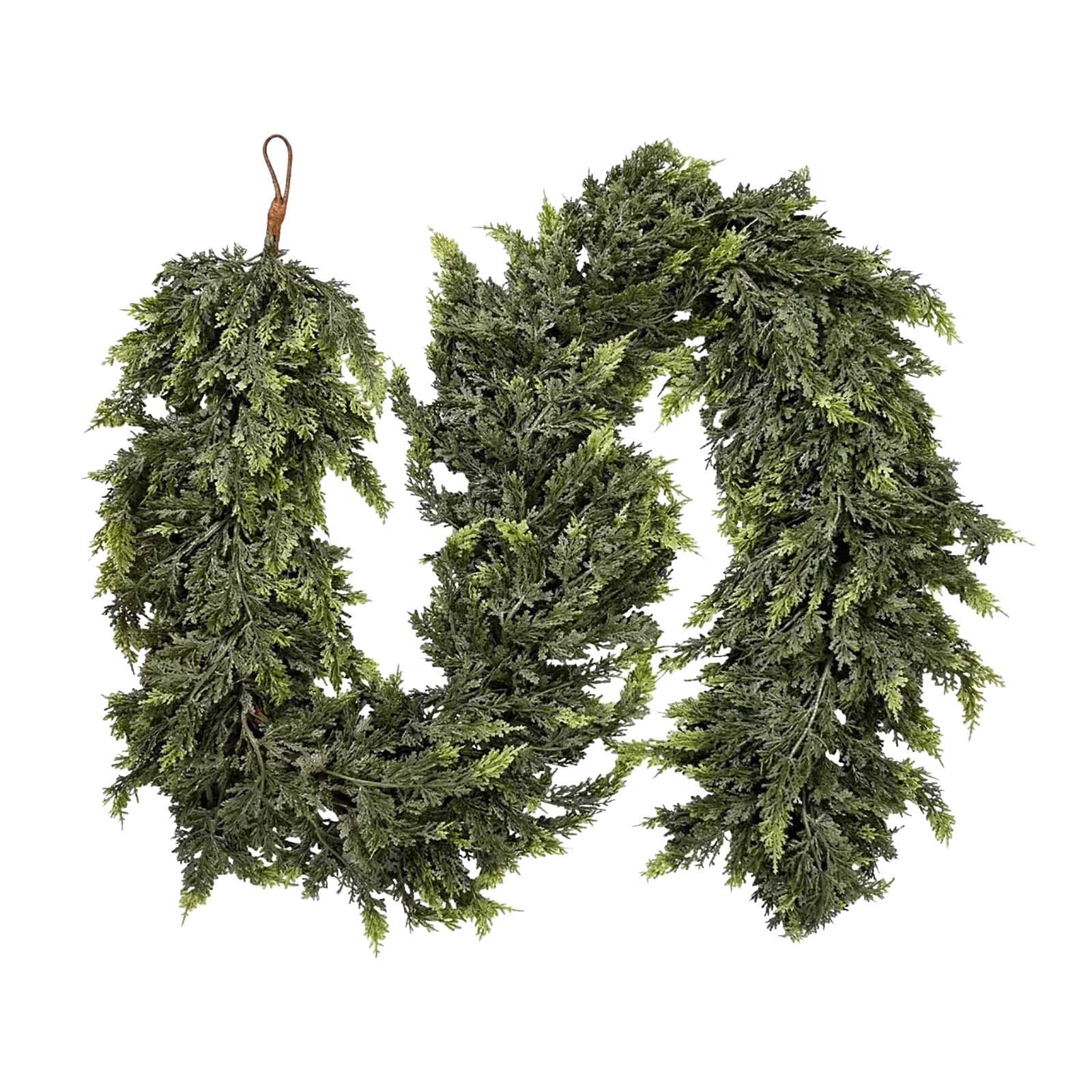 AJKSFHIU Christmas Garlands, Norfolk Pine Garland,Realistic Artificial Faux Greenery Garland ...